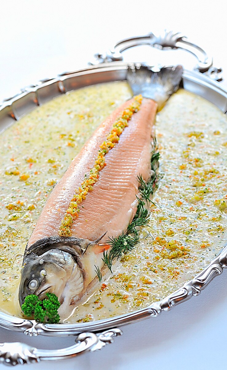 «Omble chevalier» - Rezept ganzer Saibling mit kleinem Gemüse